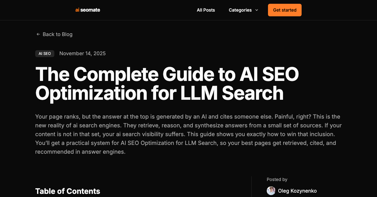 The Complete Guide to AI SEO Optimization for LLM Search